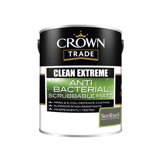 Crown Trade Clean Extreme Anti Bacterial Scrubbable Matt Colour 5L – ZYBER