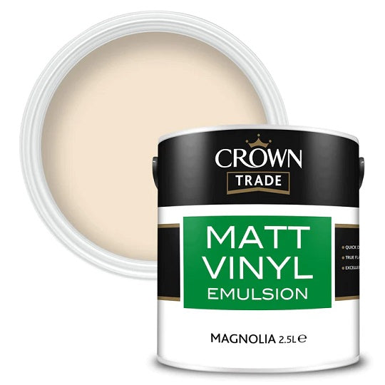 Crown Matt Emulsion Magnolia 2.5L – zyberltd