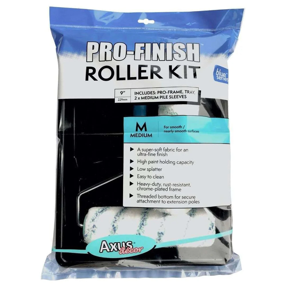 Pro-Finish Roller Kit (2 x Rollers, Tray & Frame), – zyberltd