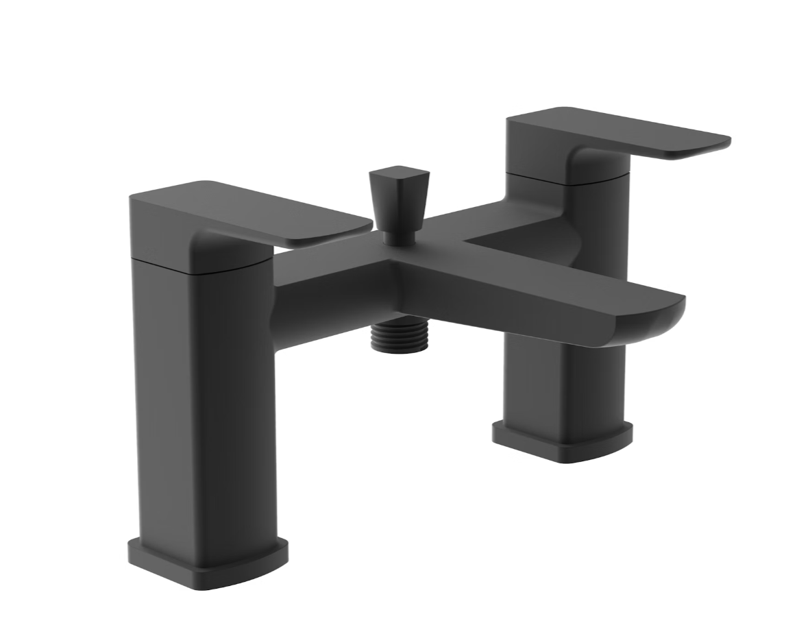 Fuji Deck Mounted Bath Shower Mixer - Matte Black – ZYBER