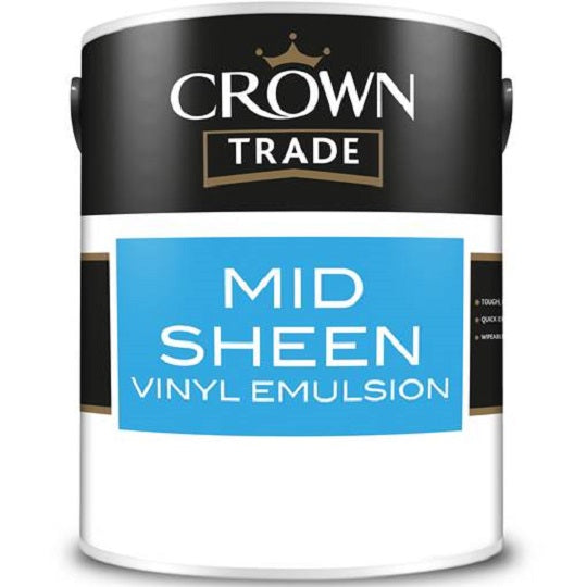 Crown Mid Sheen Emulsion Brilliant White 5L – ZYBER