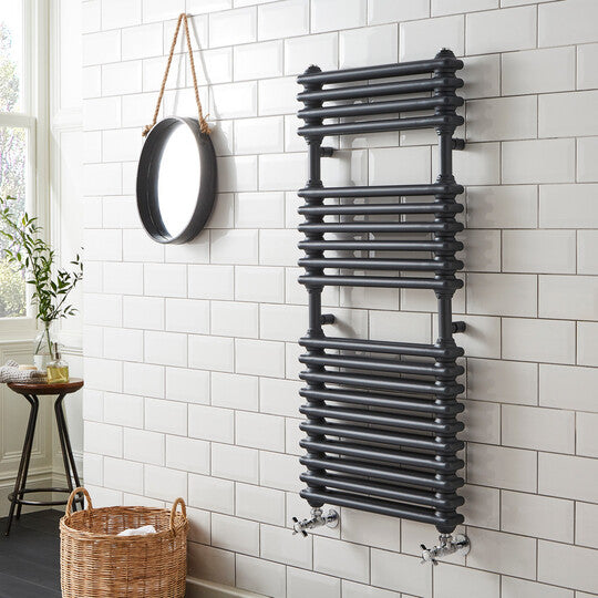 Kolumn Dual Column 1140 x 500 Towel Radiator Anthr – zyberltd