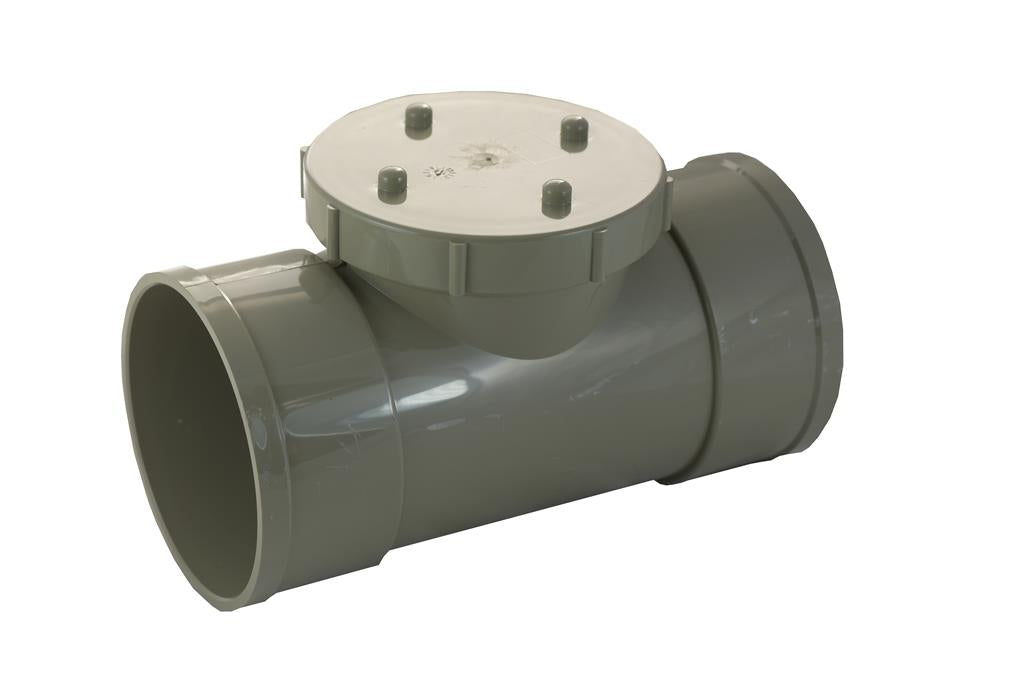Solvent Access Pipe Double Socket 110mm - Grey – ZYBER