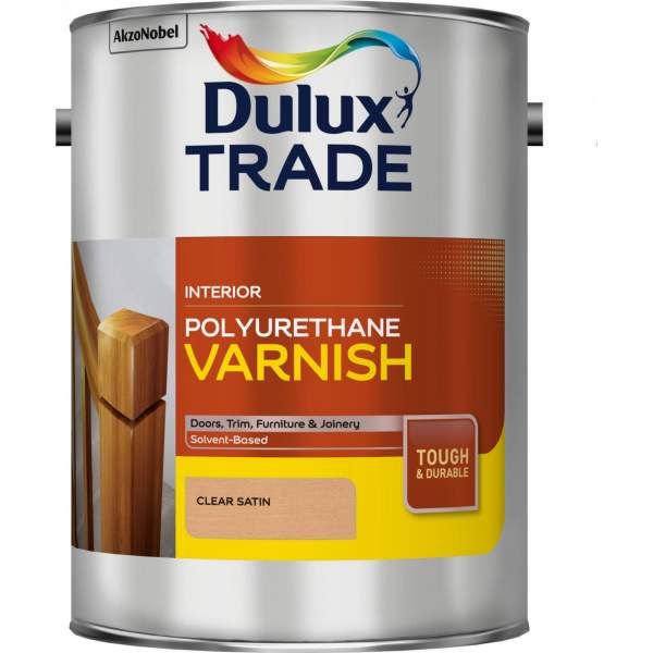 Dulux Trade Polyurethane Varnish Clear Satin 5L – zyberltd