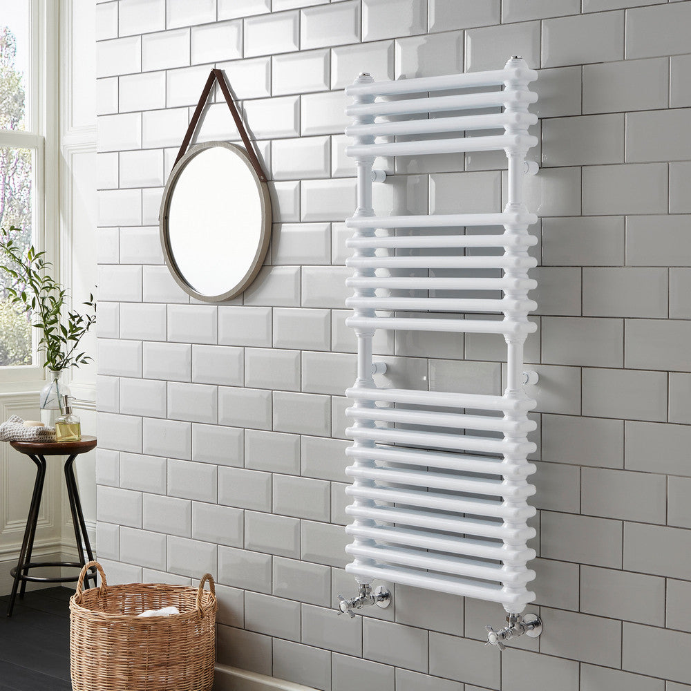 Kolumn Dual Column 1140 x 500 Towel Radiator White – zyberltd